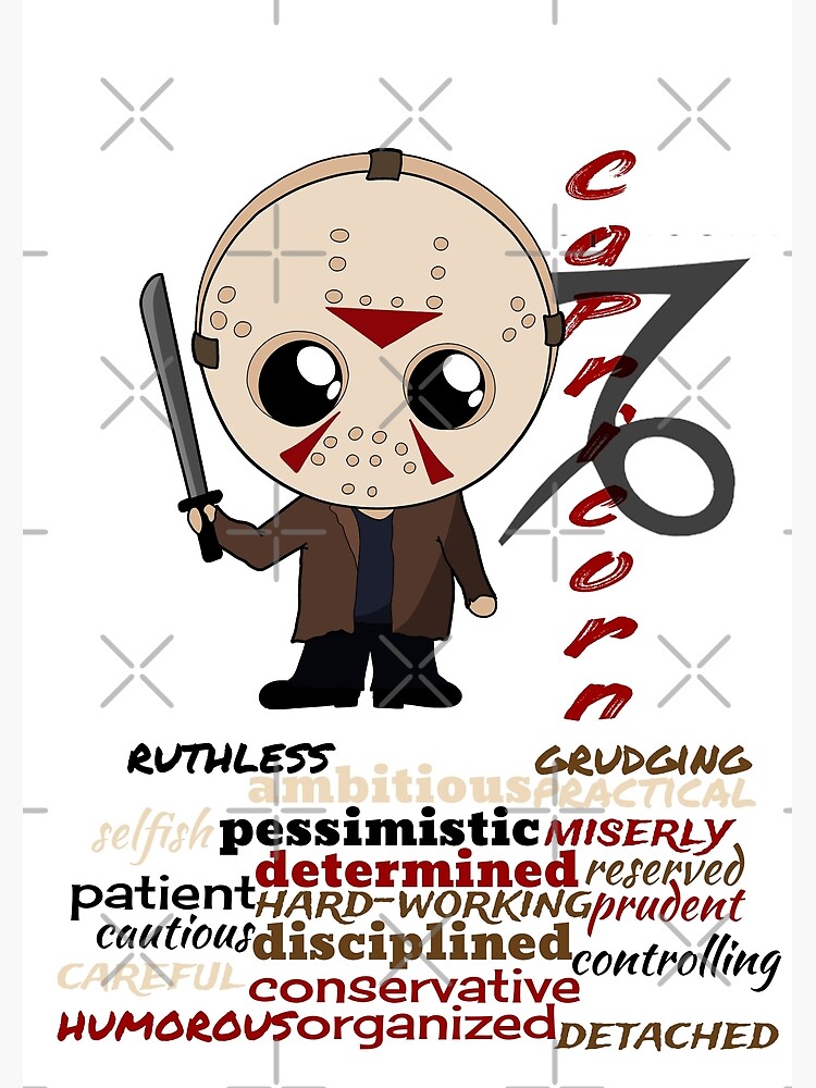 "Capricorn Zodiac Horror Monster- funny, cute, december, january, sign ...