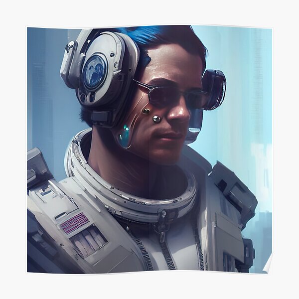 "Alien Warzone Robot" Poster for Sale by TheAIShop | Redbubble