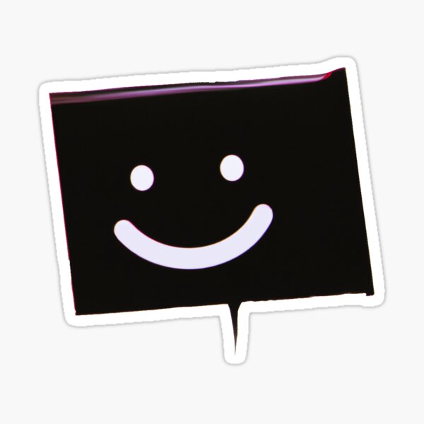 "Black Happy smiley face" Sticker for Sale by Divath | Redbubble