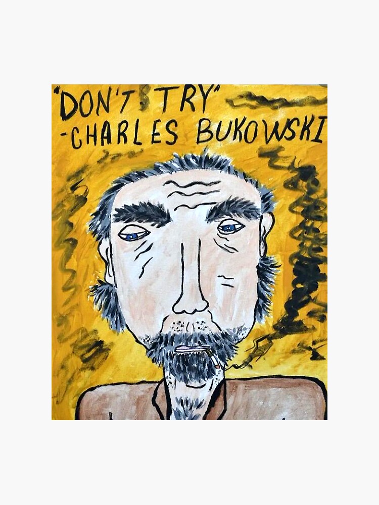 "Charles Bukowski " Sticker for Sale by SparedSplinter | Redbubble