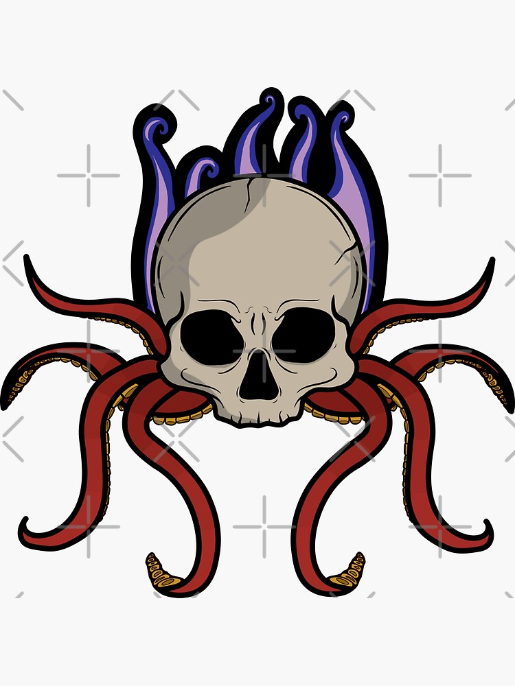 "Cthulhu Skull" Sticker for Sale by dottydoodles | Redbubble