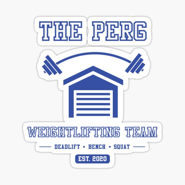 "Perg Weightlifting Team" Sticker for Sale by marcoscronander | Redbubble