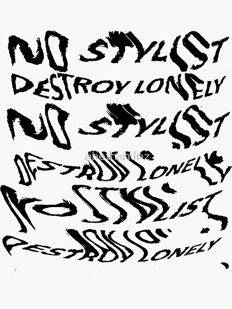 "Black logo of NO Lonely STYLIST" Sticker for Sale by abethandez ...