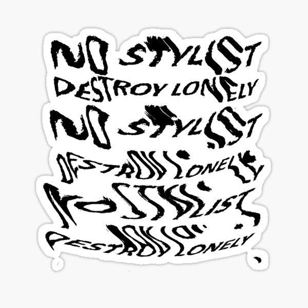 "Black logo of NO Lonely STYLIST" Sticker for Sale by abethandez ...