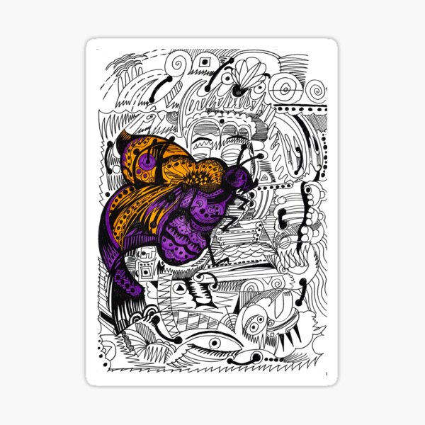 "Pollinator Migration" Sticker for Sale by GinBernardini | Redbubble