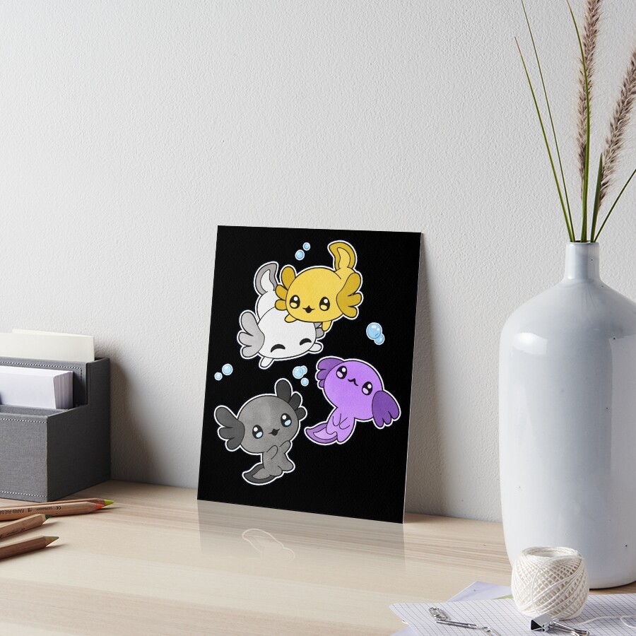 "Nonbinary Axolotl LGBT Pride Flag" Art Board Print for Sale by Psitta ...