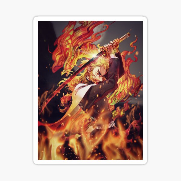 "Flame Hashira" Sticker for Sale by BillyBenedetti | Redbubble