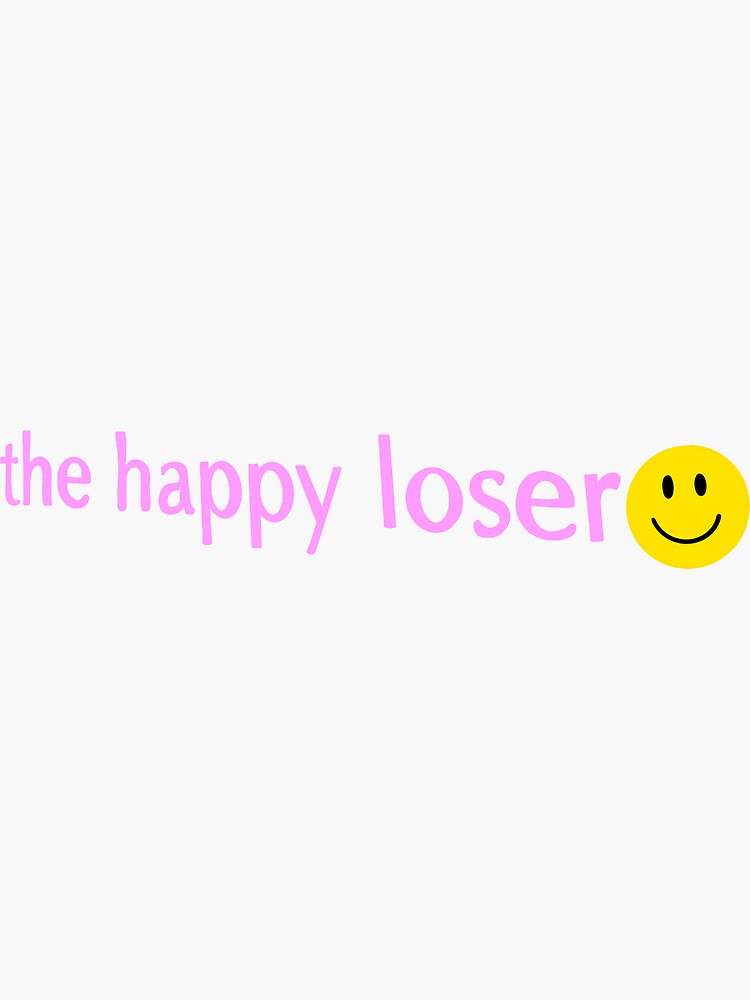 The Happy Loser” Aesthetic Design" Sticker for Sale by artttbysar ...
