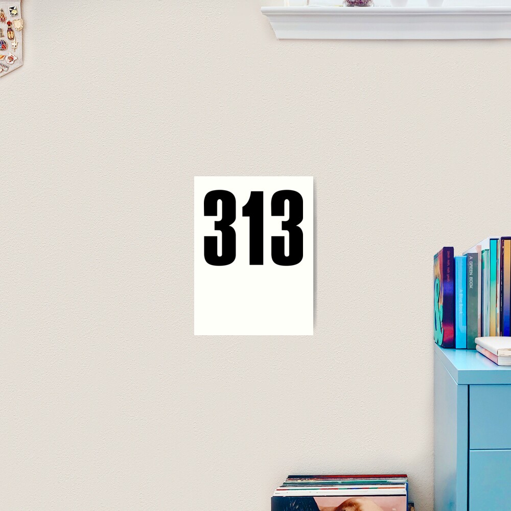 "313 Detroit | Phone Area Code Shirts" Art Print for Sale by ...