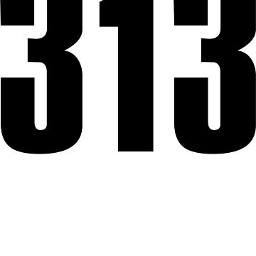 "313 Detroit | Phone Area Code Shirts" Sticker for Sale by ...