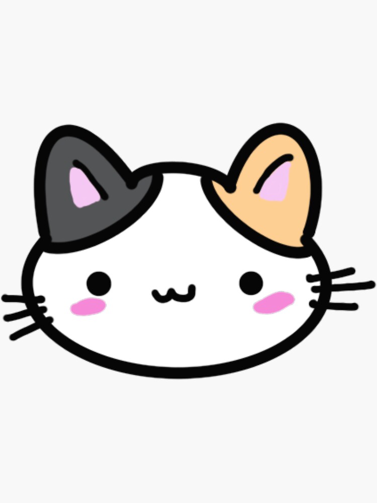 "White Cat 5 - HaPi Doodles" Sticker for Sale by HaPi-Doodles | Redbubble