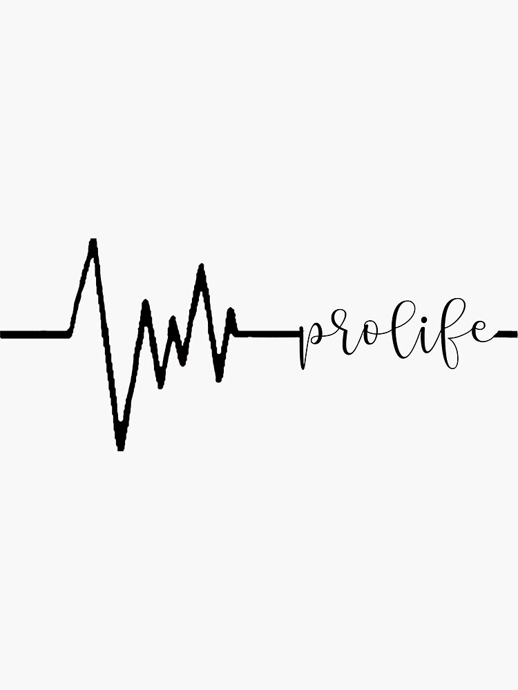 "Pro-life Heartbeat" Sticker for Sale by libarrola | Redbubble