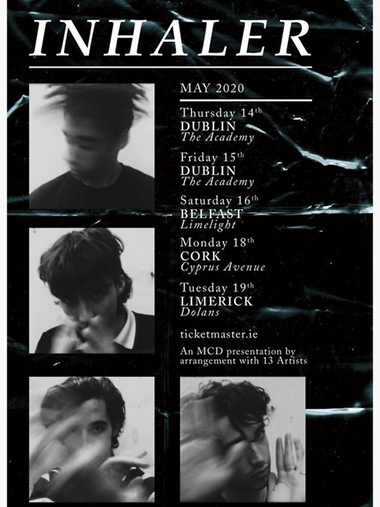 "Inhaler Concert 2020 " Sticker for Sale by keroandlunab | Redbubble