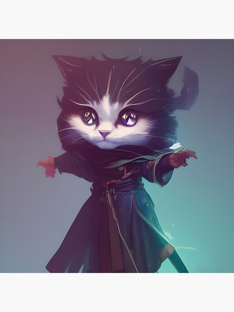 "An adorable chibi cat humanoid" Sticker for Sale by Boostbar9 | Redbubble