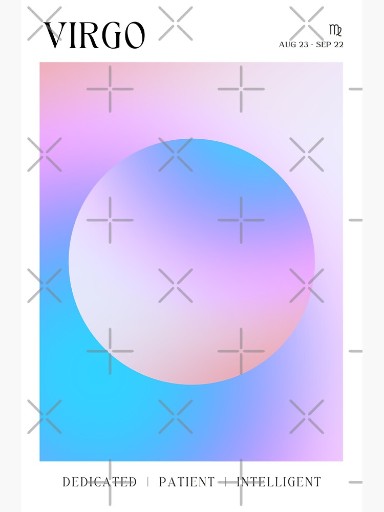 "Virgo Zodiac Astrology Sign Aura Gradient Art" Sticker for Sale by ...