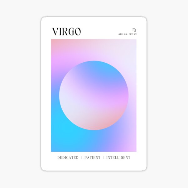 "Virgo Zodiac Astrology Sign Aura Gradient Art" Sticker for Sale by ...