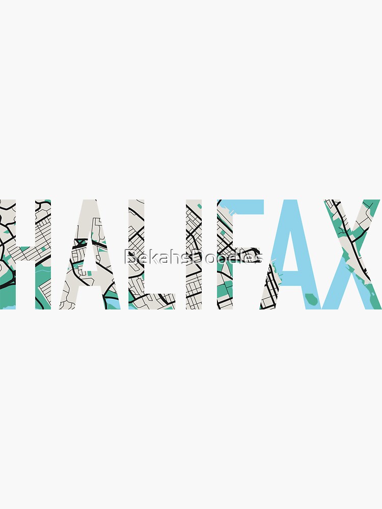 "Halifax Map Art" Sticker for Sale by BekahsDoodles | Redbubble