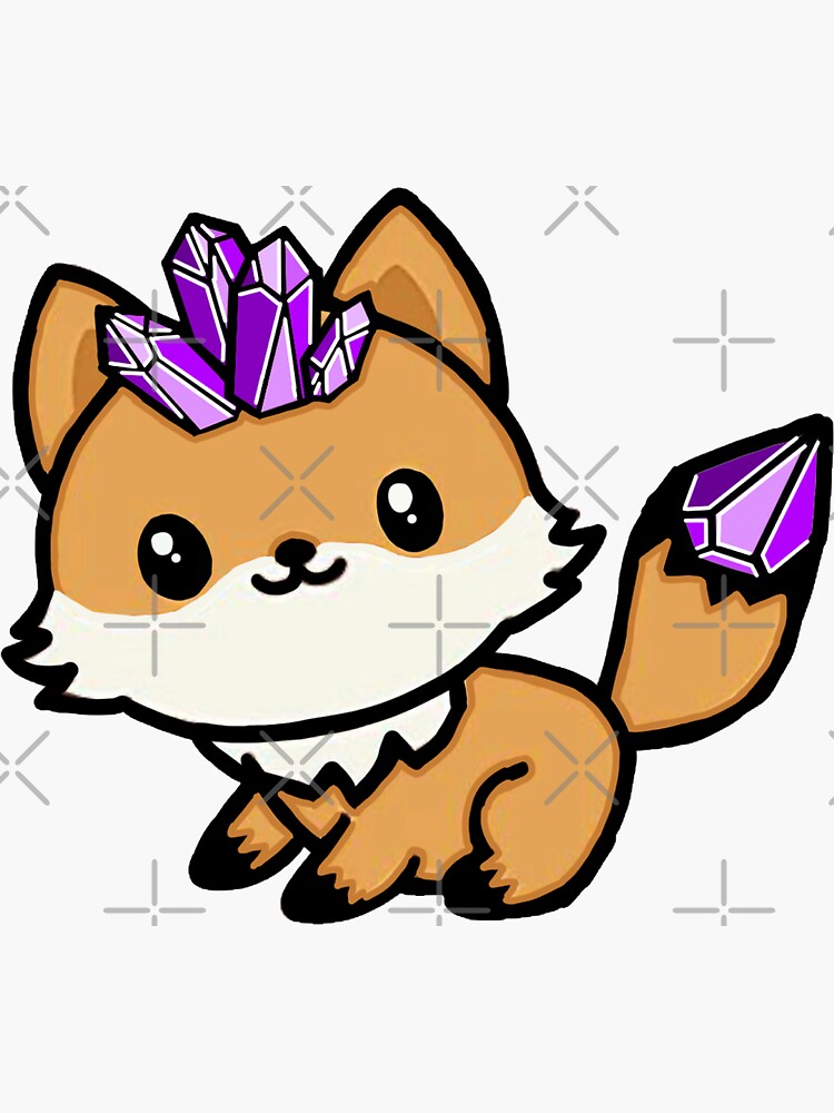 "Copper The Crystal Fox (Purple)" Sticker for Sale by CrystalBeings ...