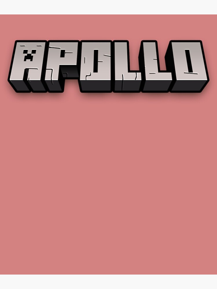 "Apollo - Minecraft Nametag - Apollo Minecraft Name Label" Photographic ...