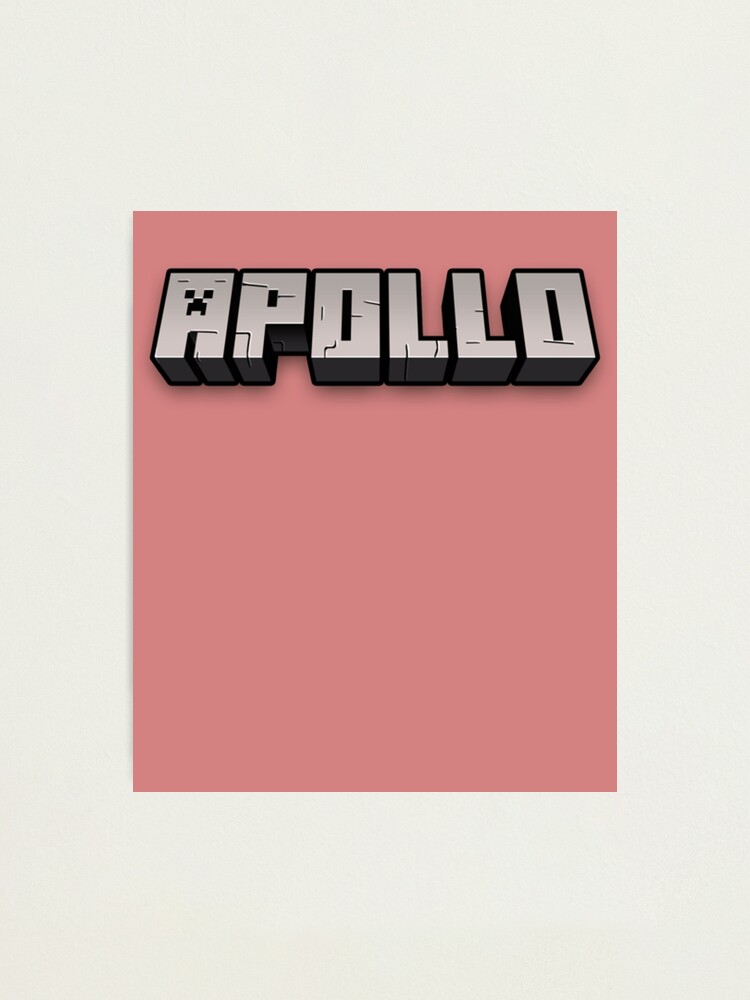 "Apollo - Minecraft Nametag - Apollo Minecraft Name Label" Photographic ...