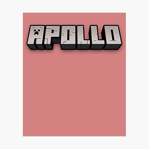 "Apollo - Minecraft Nametag - Apollo Minecraft Name Label" Photographic ...