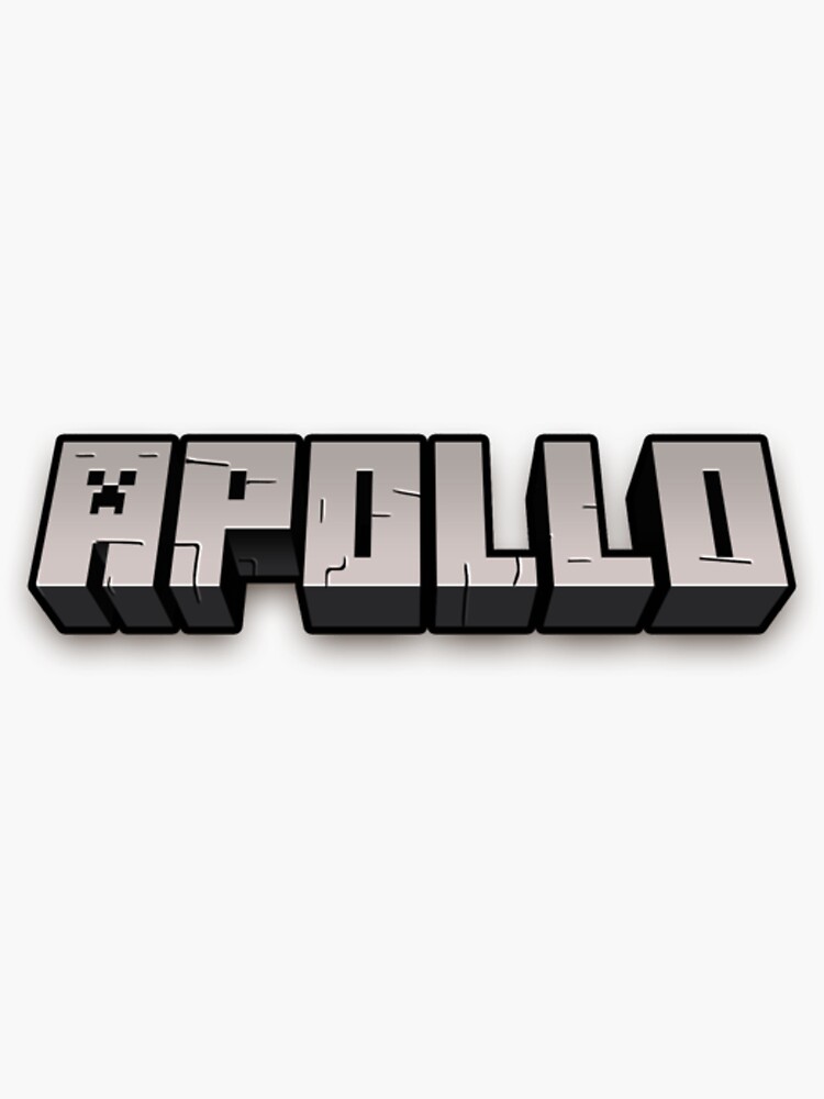 "Apollo - Minecraft Nametag - Apollo Minecraft Name Label" Sticker for ...