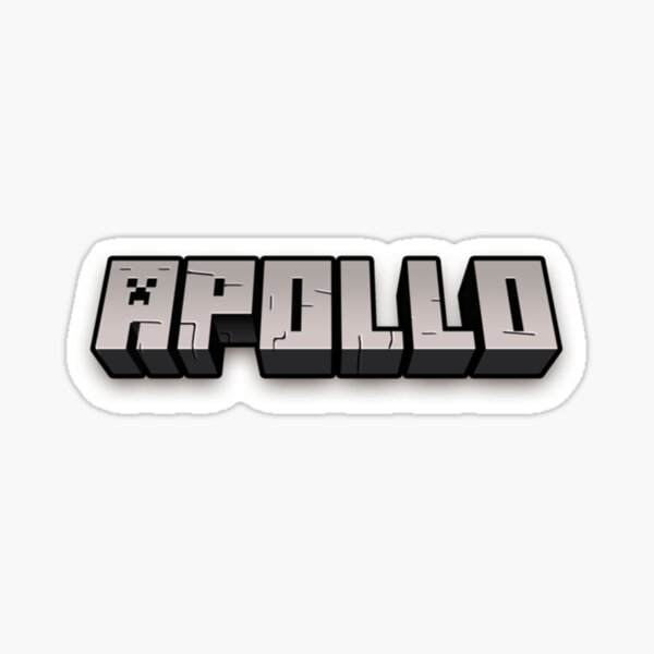 "Apollo - Minecraft Nametag - Apollo Minecraft Name Label" Sticker for ...