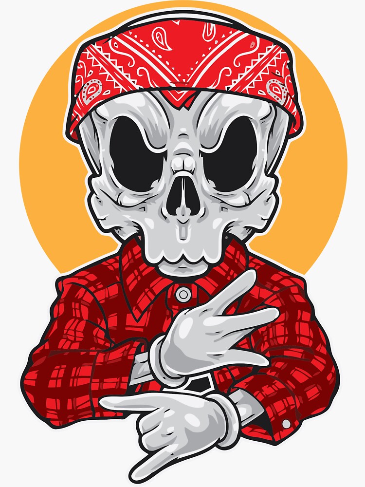 "cholo skull" Sticker for Sale by URBANPSYCHO | Redbubble
