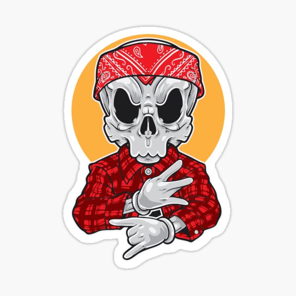 "cholo skull" Sticker for Sale by URBANPSYCHO | Redbubble