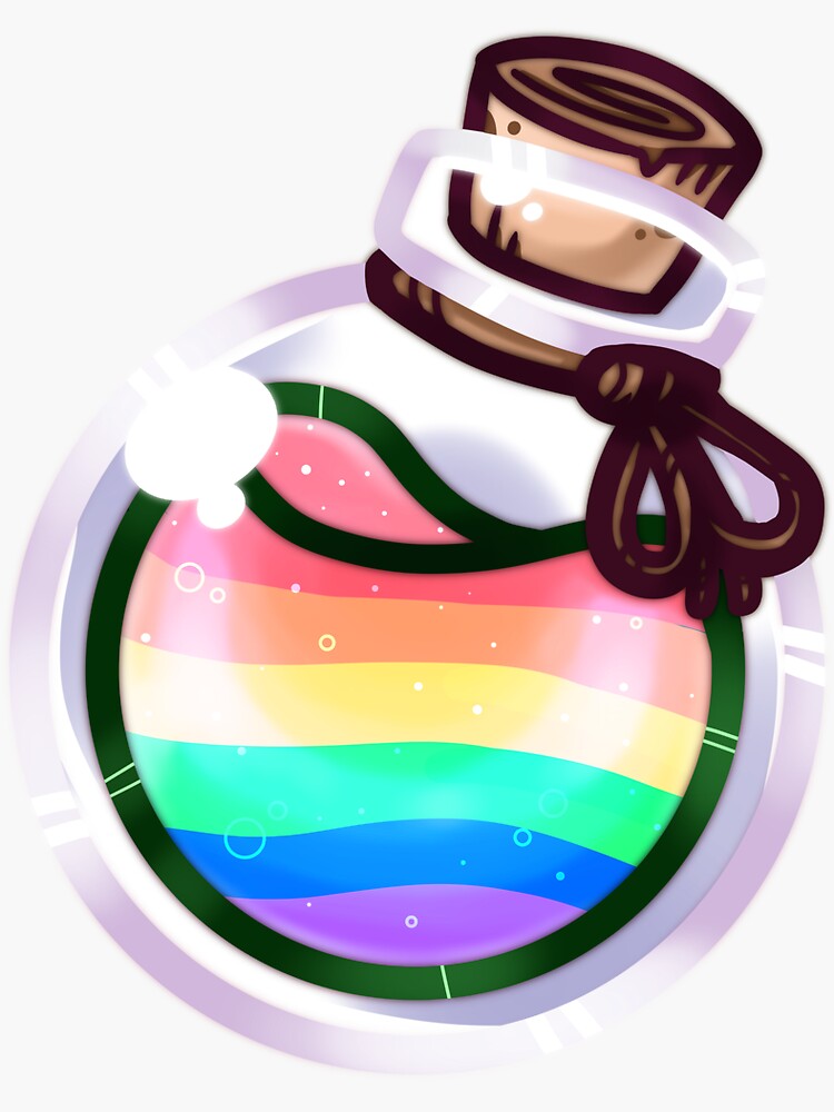 "Pride Flag Potion" Sticker for Sale by angelhalos | Redbubble