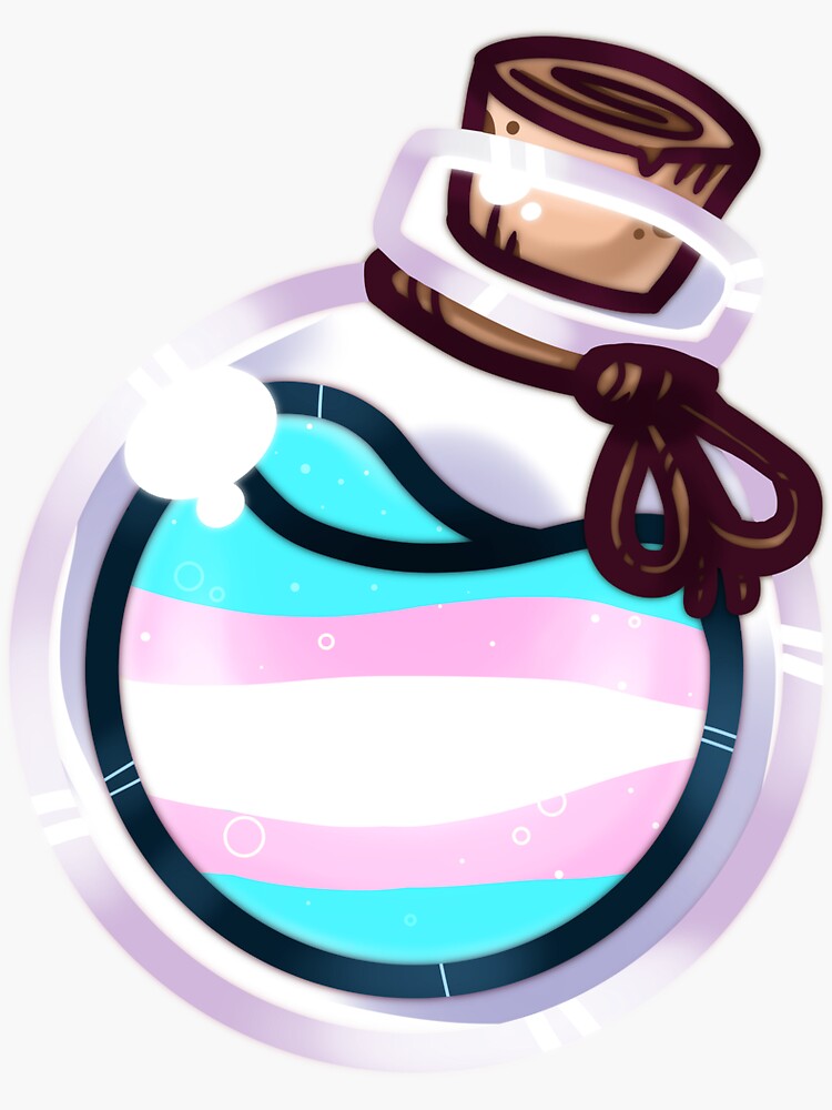 Trans Pride Flag Potion Sticker For Sale By Angelhalos Redbubble