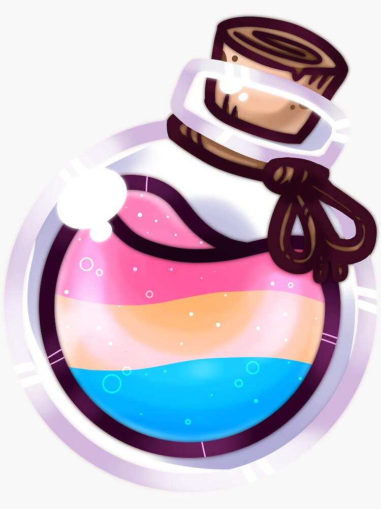 Pansexual Pride Flag Potion Sticker For Sale By Angelhalos Redbubble