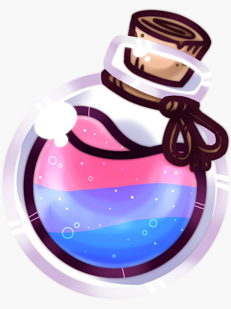 Bisexual Pride Flag Potion Sticker For Sale By Angelhalos Redbubble