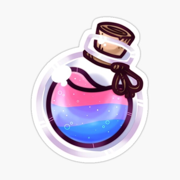 Bisexual Pride Flag Potion Sticker For Sale By Angelhalos Redbubble