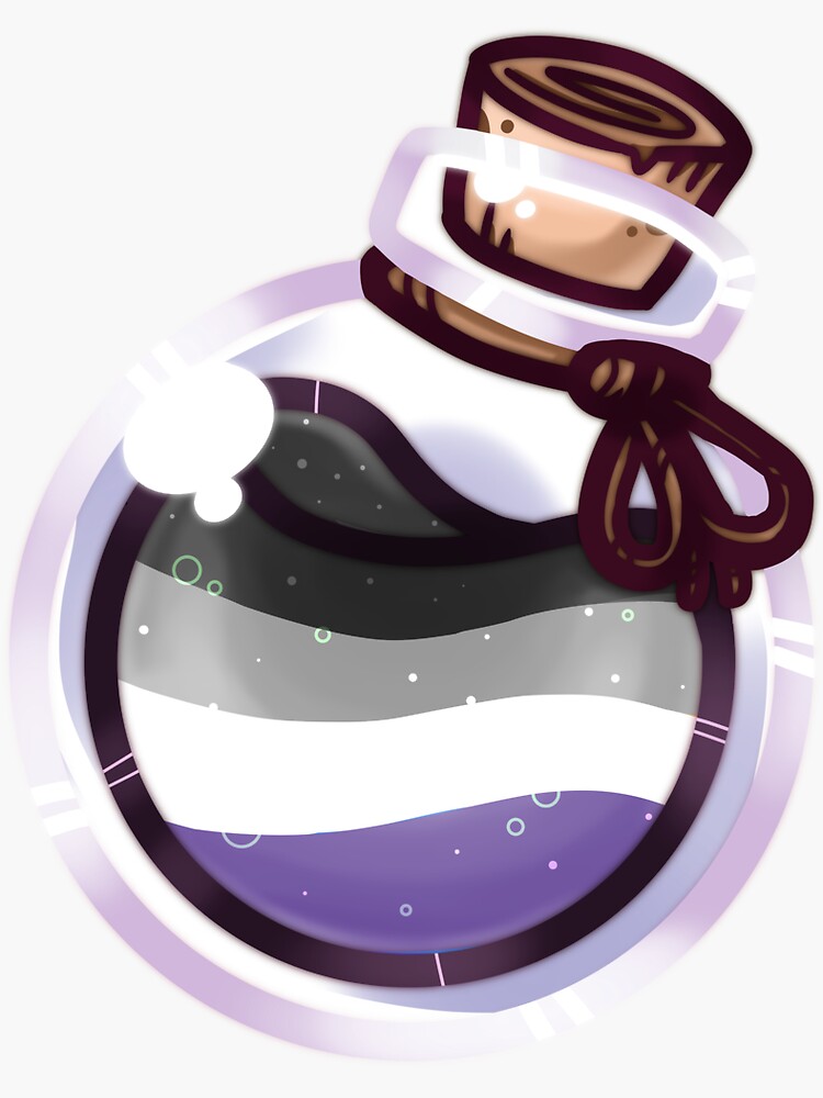 "Asexual Pride Flag Potion" Sticker for Sale by angelhalos | Redbubble