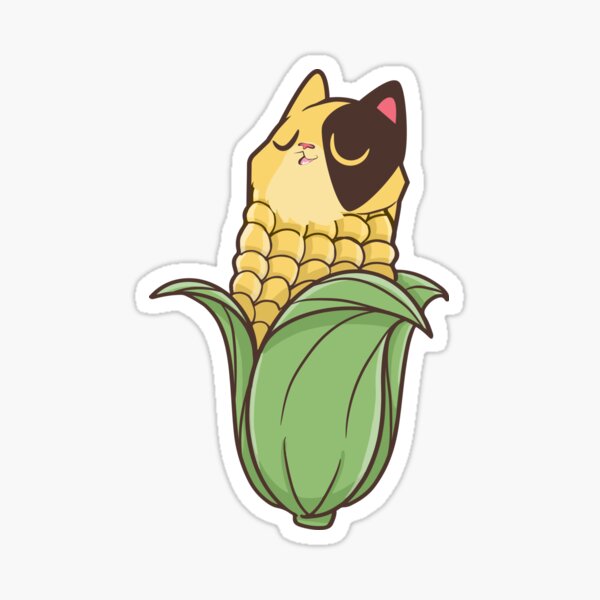 "Cat Corn Cute It's Corn Costume" Sticker for Sale by QQDesings | Redbubble