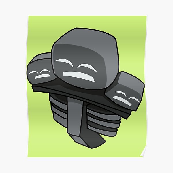 "Minecraft Wither Boss Mob" Poster for Sale by KylaBradtke | Redbubble