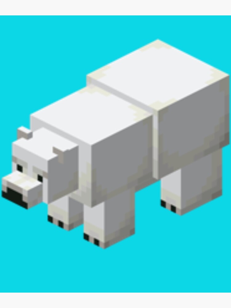 "Minecraft Polar Bear" Poster for Sale by GeovaGoodwin | Redbubble