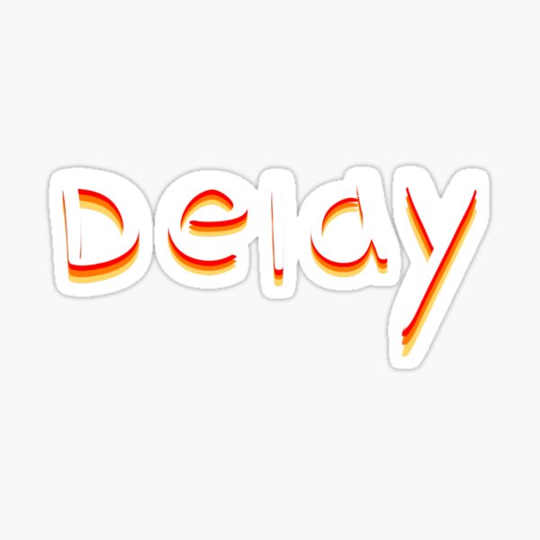 "Delay button" Sticker for Sale by casper-art | Redbubble
