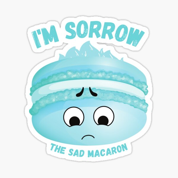 "Macaron Charcter of Sadness, This name is Sorrow, Blue Macaron ...