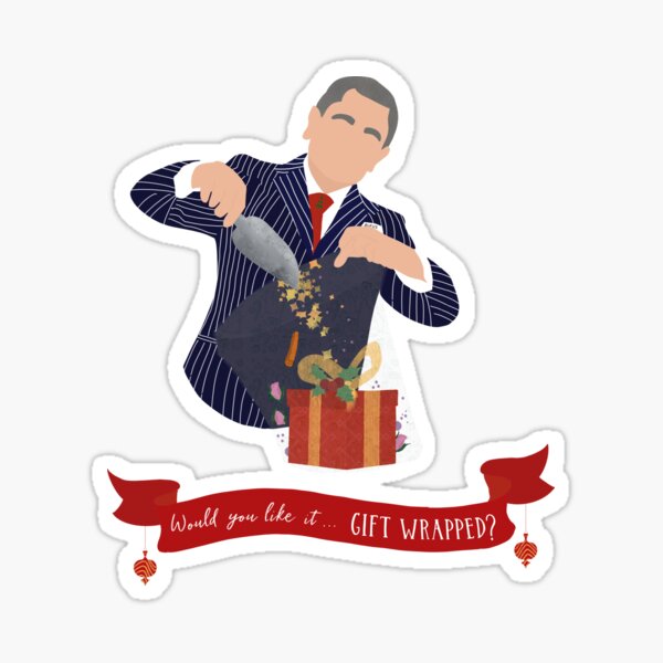 "Love Actually Would you like it Gift Wrapped" Sticker for Sale by ...