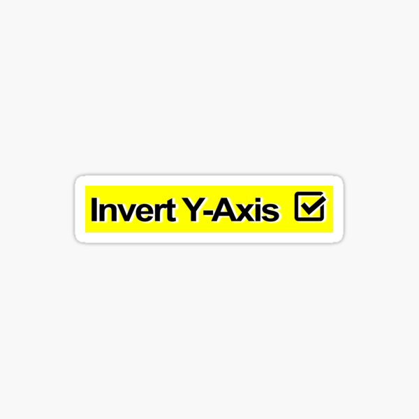 "Inverted Y-axis Gamer" Sticker for Sale by 70-80-90 | Redbubble