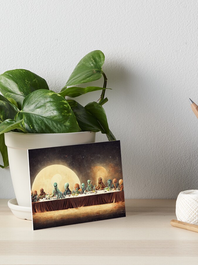 "Last Supper reimagined with Aliens" Art Board Print for Sale by ...