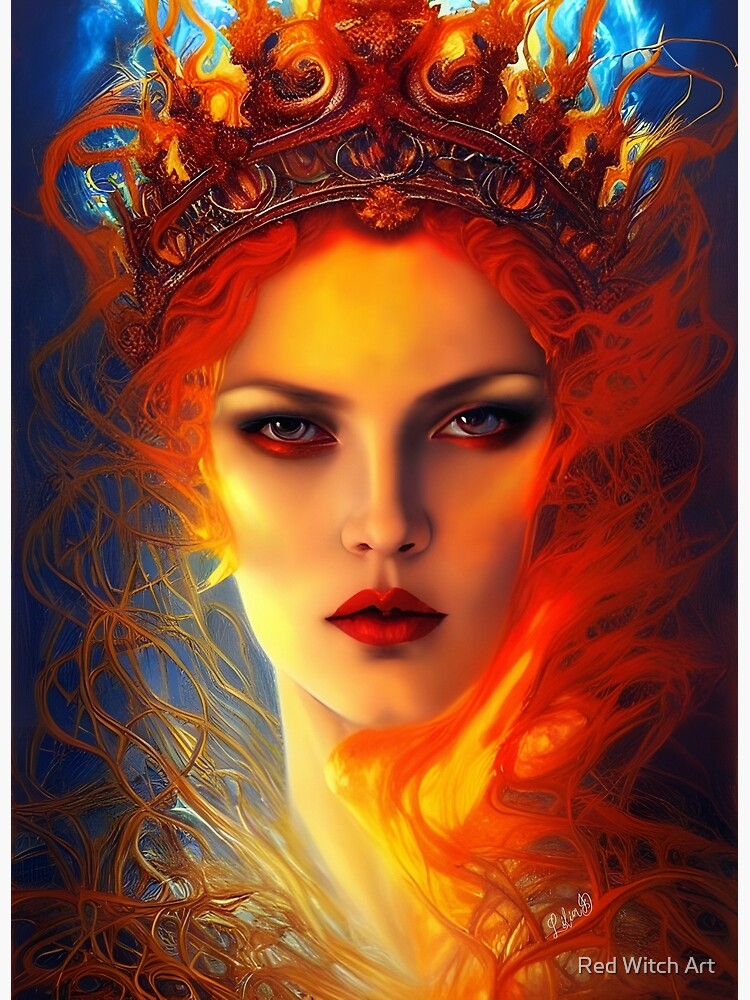 "queen of ice and fire" Poster for Sale by redwitchart | Redbubble