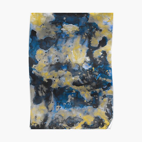 "Navy blue and gold " Poster for Sale by Art-by-Dd | Redbubble