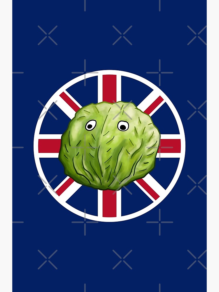"Liz Truss Lettuce with British Flag" Art Print for Sale by Lakisha0326 ...
