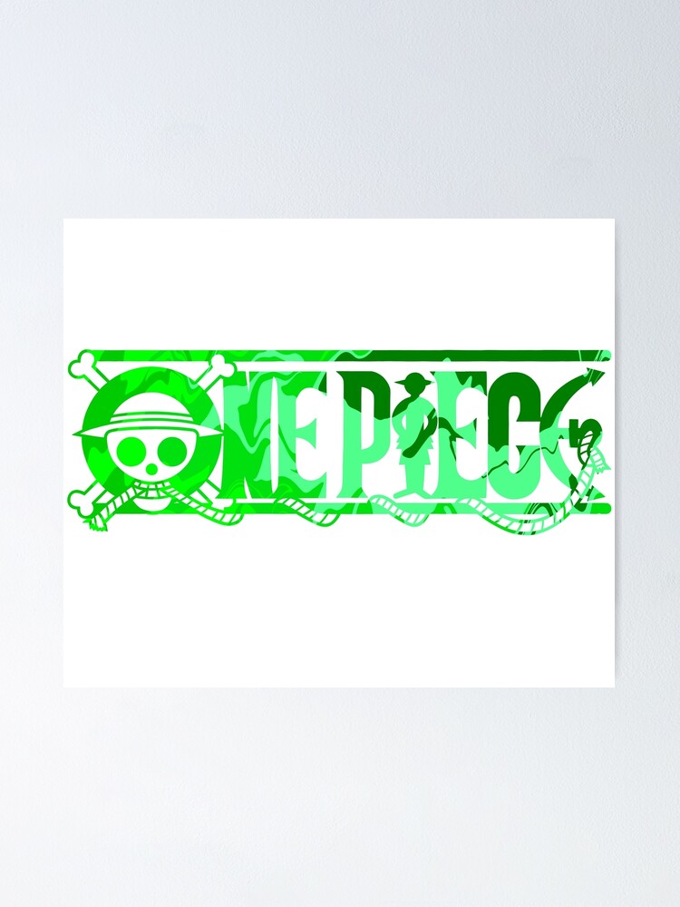 "Green Marble One Piece Logo" Poster for Sale by LunarDesigns14 | Redbubble