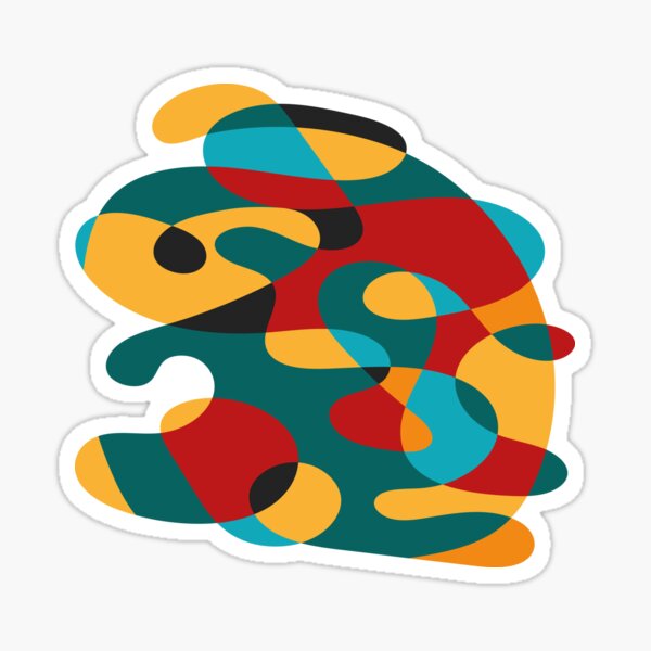 "Surreal Shapes (Miro Inspired)" Sticker for Sale by Texterns | Redbubble