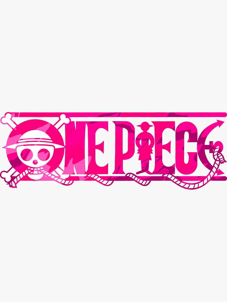 "Pink Marble One Piece Logo" Sticker for Sale by LunarDesigns14 | Redbubble