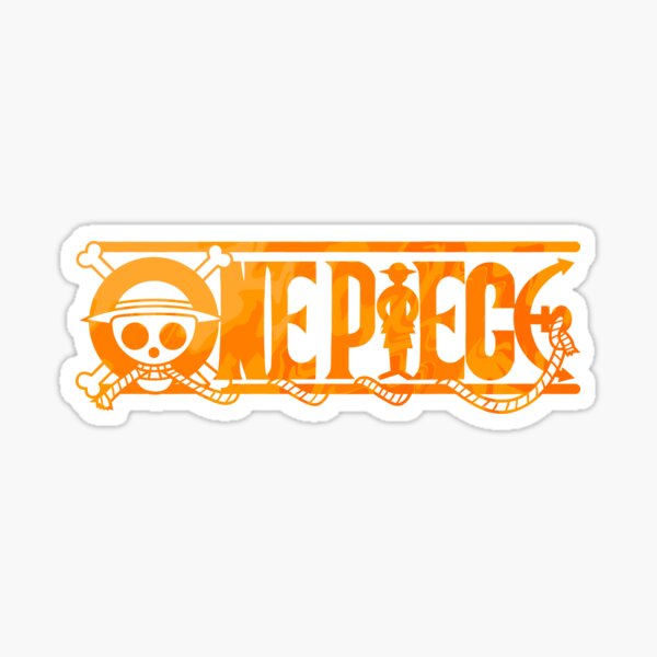 "Orange Marble One Piece Logo" Sticker for Sale by LunarDesigns14 ...
